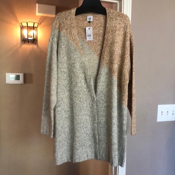 CAbi | Sweaters | Cabi Tilt Cardigan In Camel Gray Style Number 3886 ...